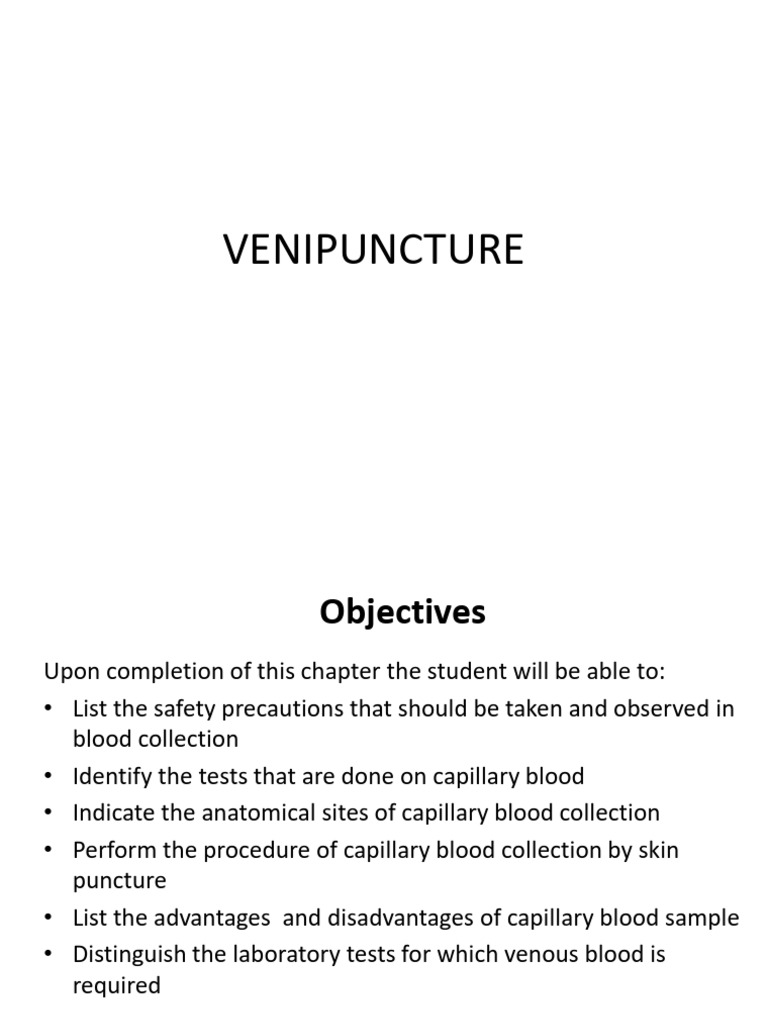 VENIPUNCTURE | PDF | Vein | Blood Plasma