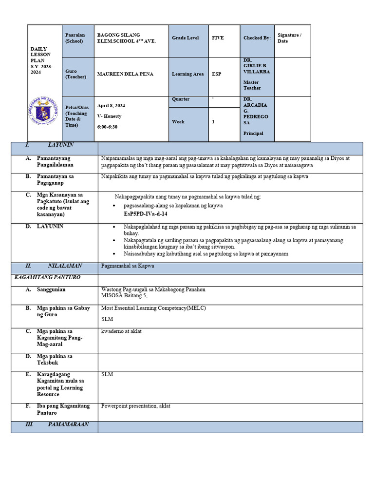 ESP 5 Q4 Apr 8 | PDF