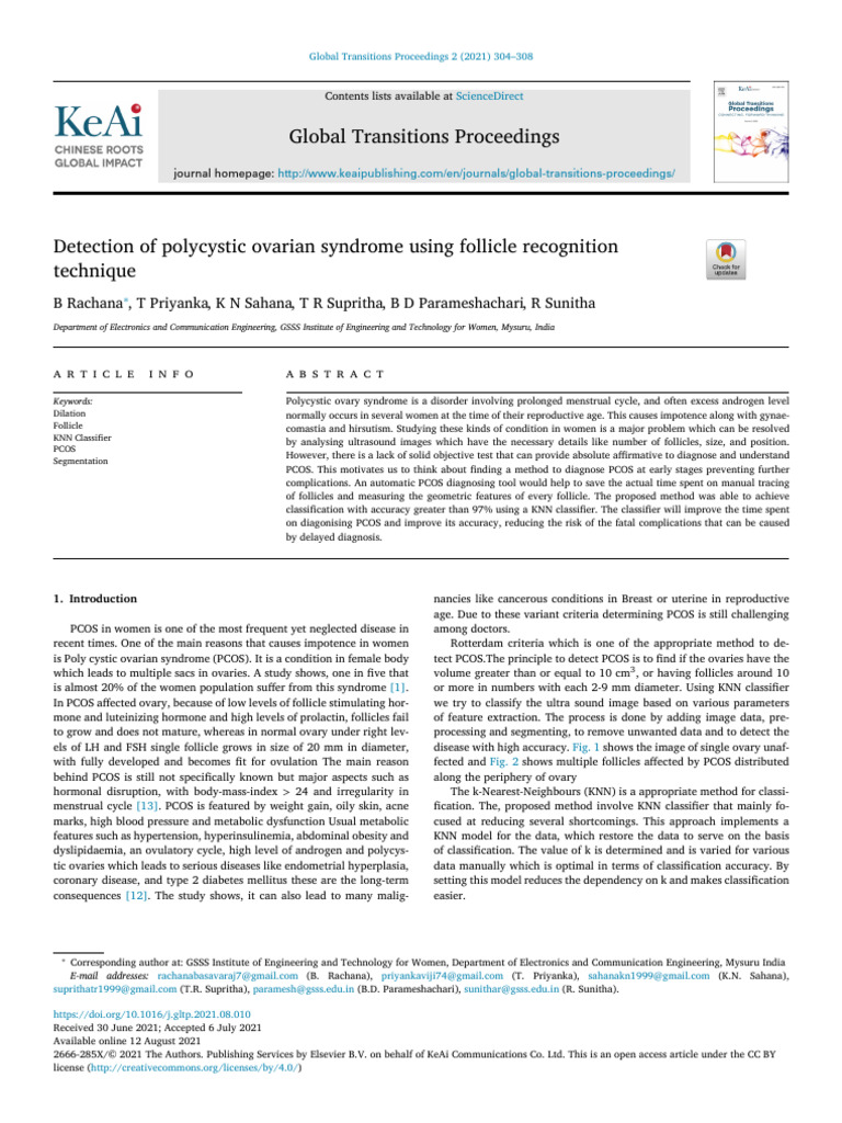 Paper 2 | PDF | Polycystic Ovary Syndrome | Image Segmentation