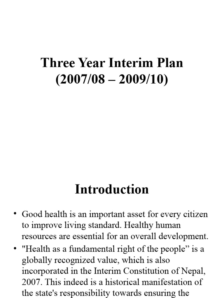 15.three Year Interim Plan | Download Free PDF | Health Care | Public ...