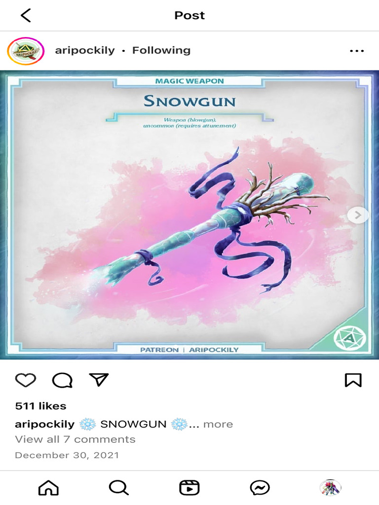 SNOWGUN Cut From Enchanted Iced Marble, These Blowguns Are Found in The ...