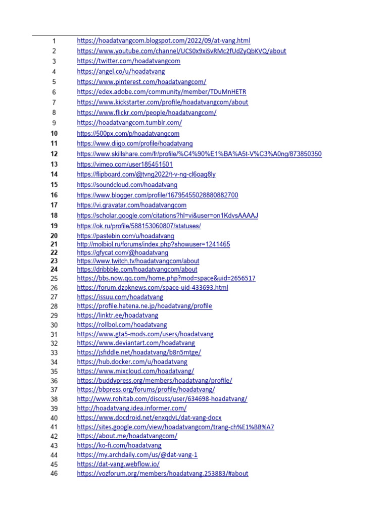 Danh Sách Hơn 200 Social Làm Entity | PDF | Computers