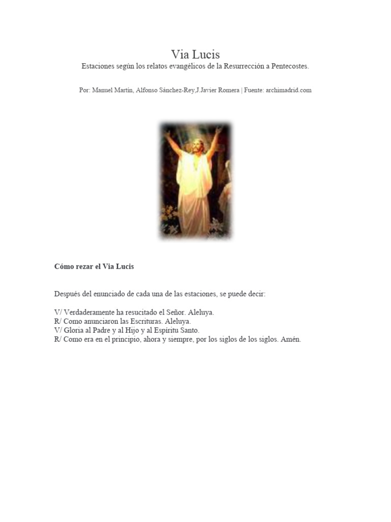 Via Lucis Fees 2024 | PDF | Jesús | La resurrección de Jesús