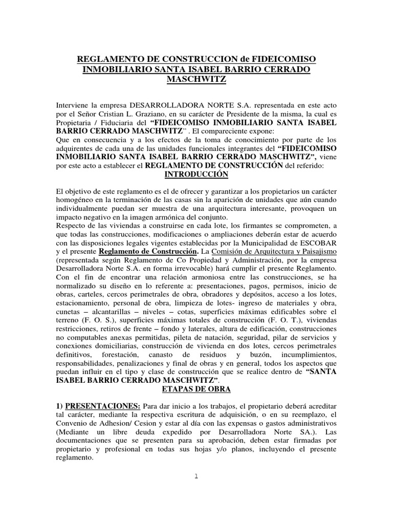 Reglamento Construccion Santa Isabel | PDF | Techo | Multa (pena)