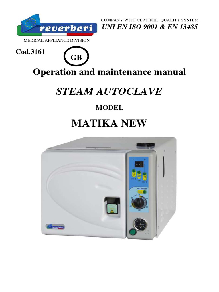 Matika GB R07 | PDF | Sterilization (Microbiology) | Thermostat