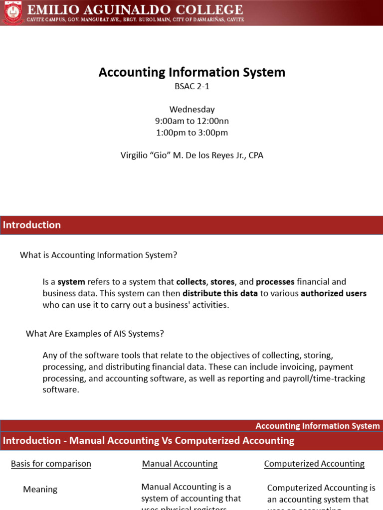 Ais 1 0 Pdf Accounting Computing