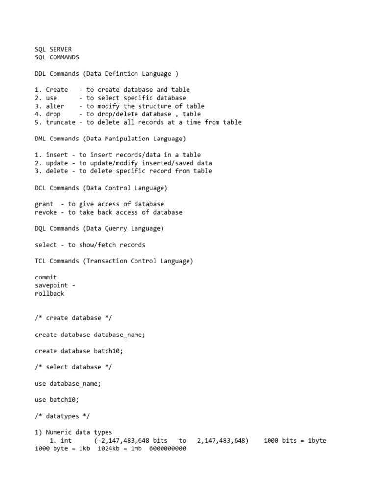 SQL Server | PDF | Computing | Data SQL Server | PDF | Computing | Data