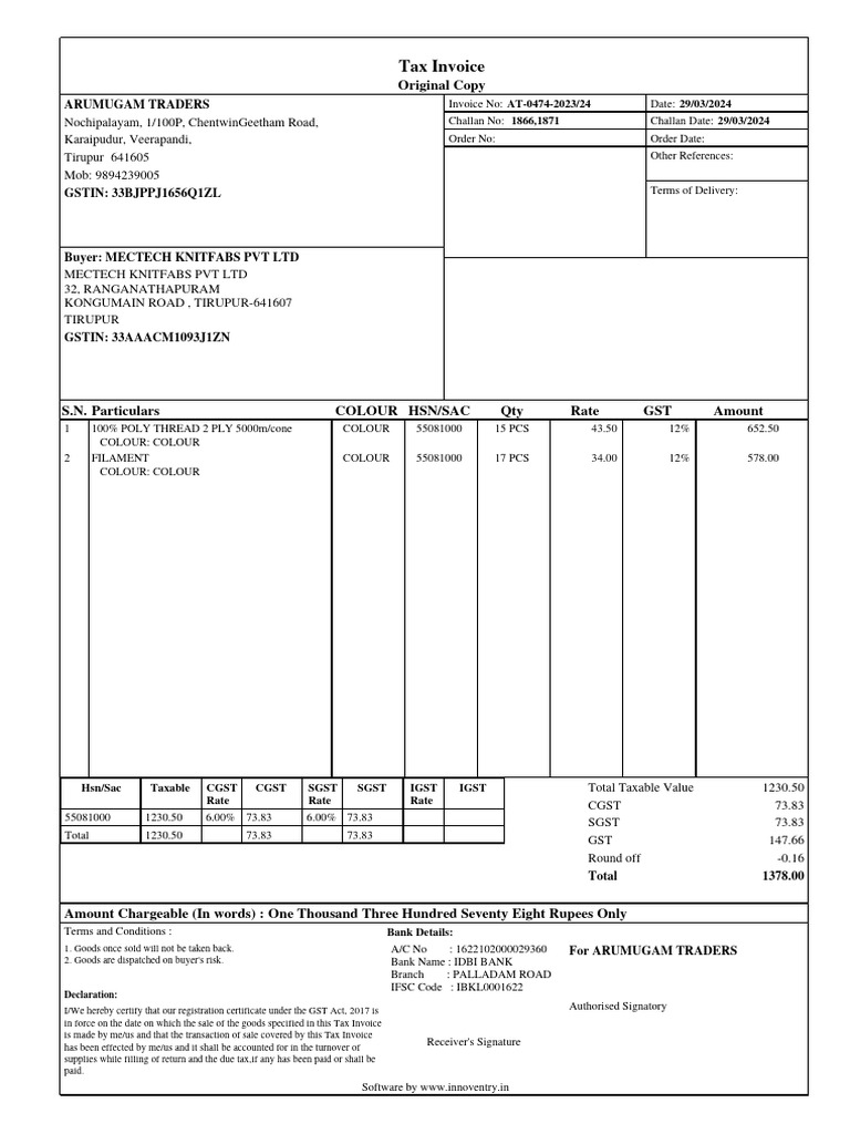 Tax Invoice: Original | Download Free PDF | Invoice | Economies