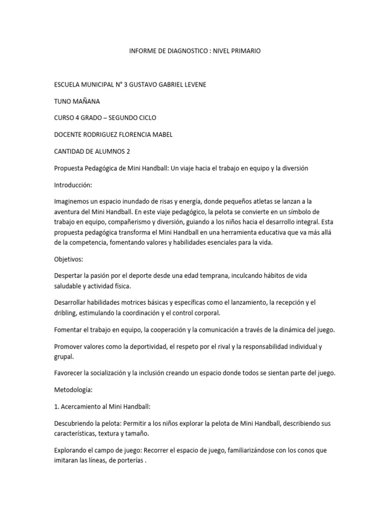 INFORME DE DIAGNOSTICO Esc n3 | PDF | Aprendizaje | Evaluación