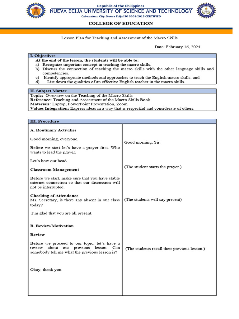 Teaching the Five English Macro Skills | PDF | Fluency | Vocabulary