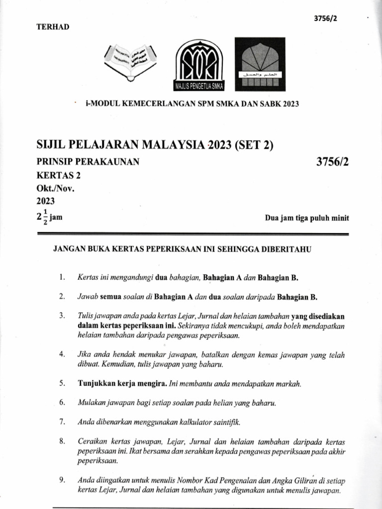 K2 SET 2 Trial SMKA & SABK 2023 | PDF