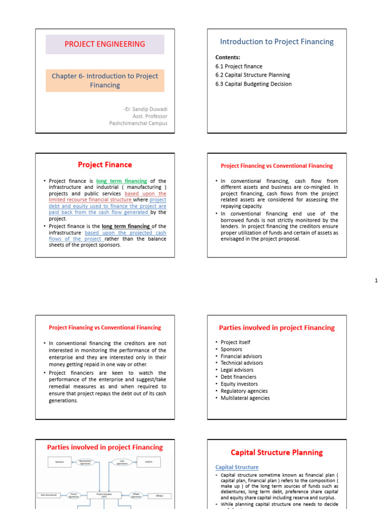 Chapter 6 Introduction To Project Financing | PDF | Capital Structure ...