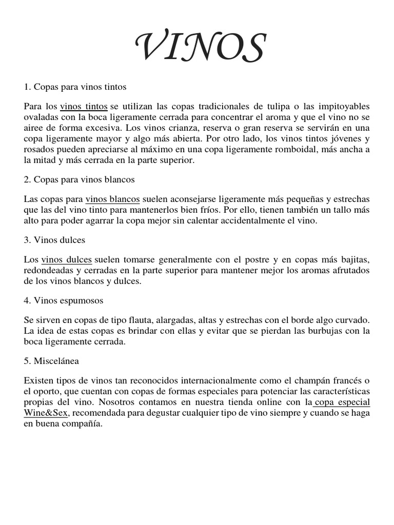 VINOS | Descargar gratis PDF | Vino | Cócteles