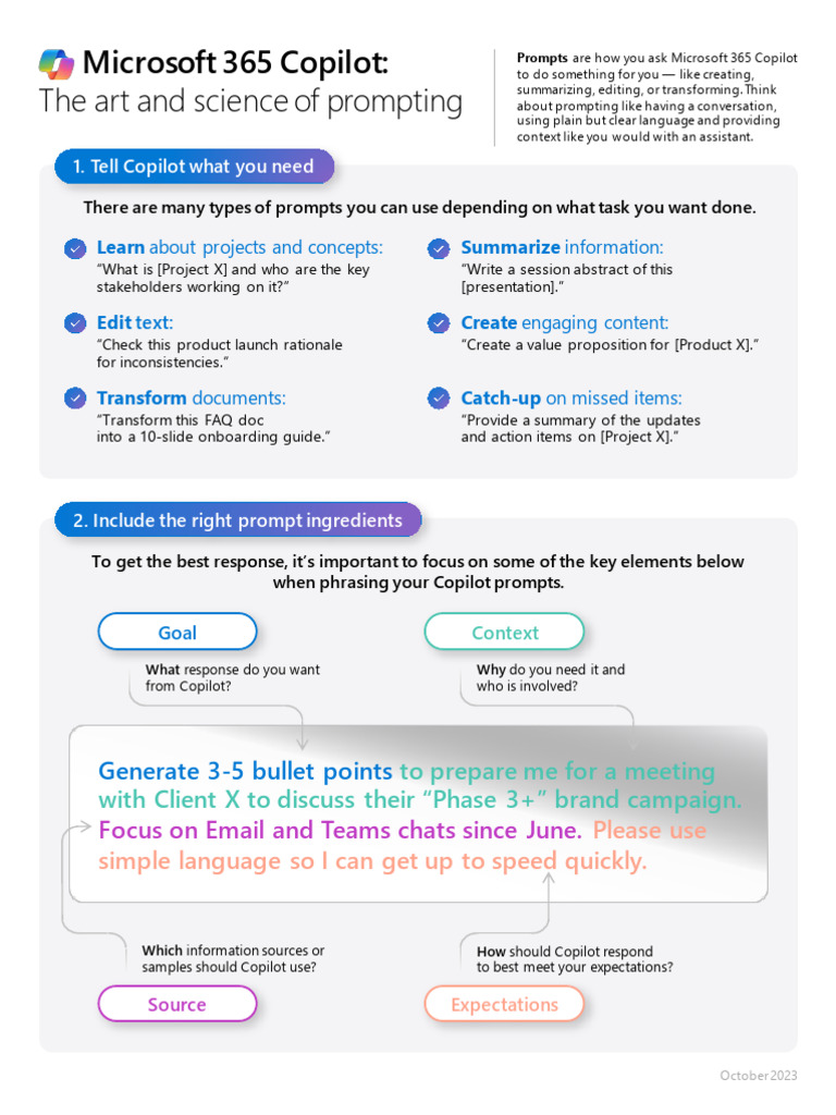 Prompt Ingredients One Pager | Download Free PDF | Human Communication ...