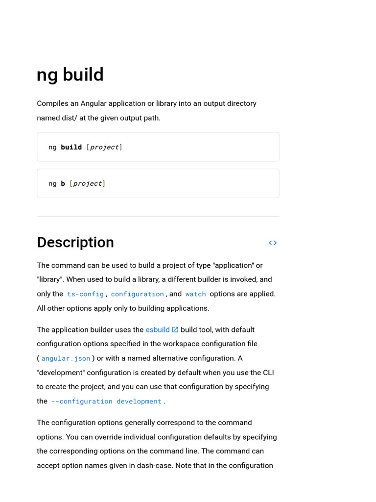 Angular Ng Build Download Free Pdf Command Line Interface Boolean Data Type