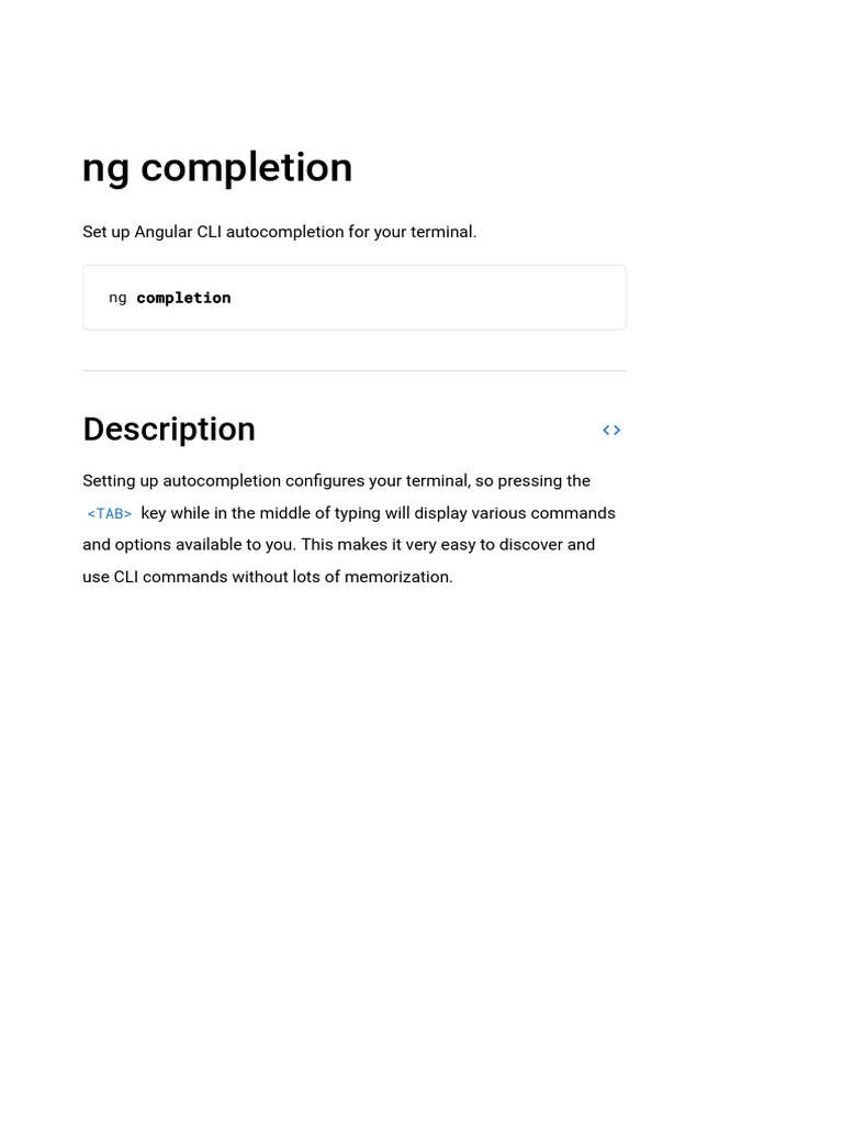 Angular - ng completion | PDF | Command Line Interface | Computer Programming