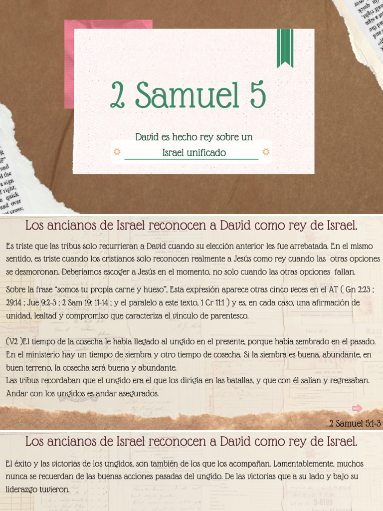 David es ungido rey de Israel y conquista Jerusalén | PDF | David | La ...