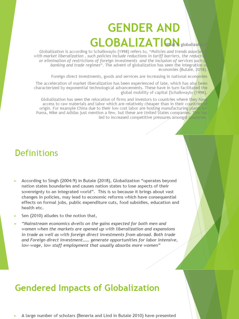 gender notes 2 | PDF | Labour Economics | Globalization