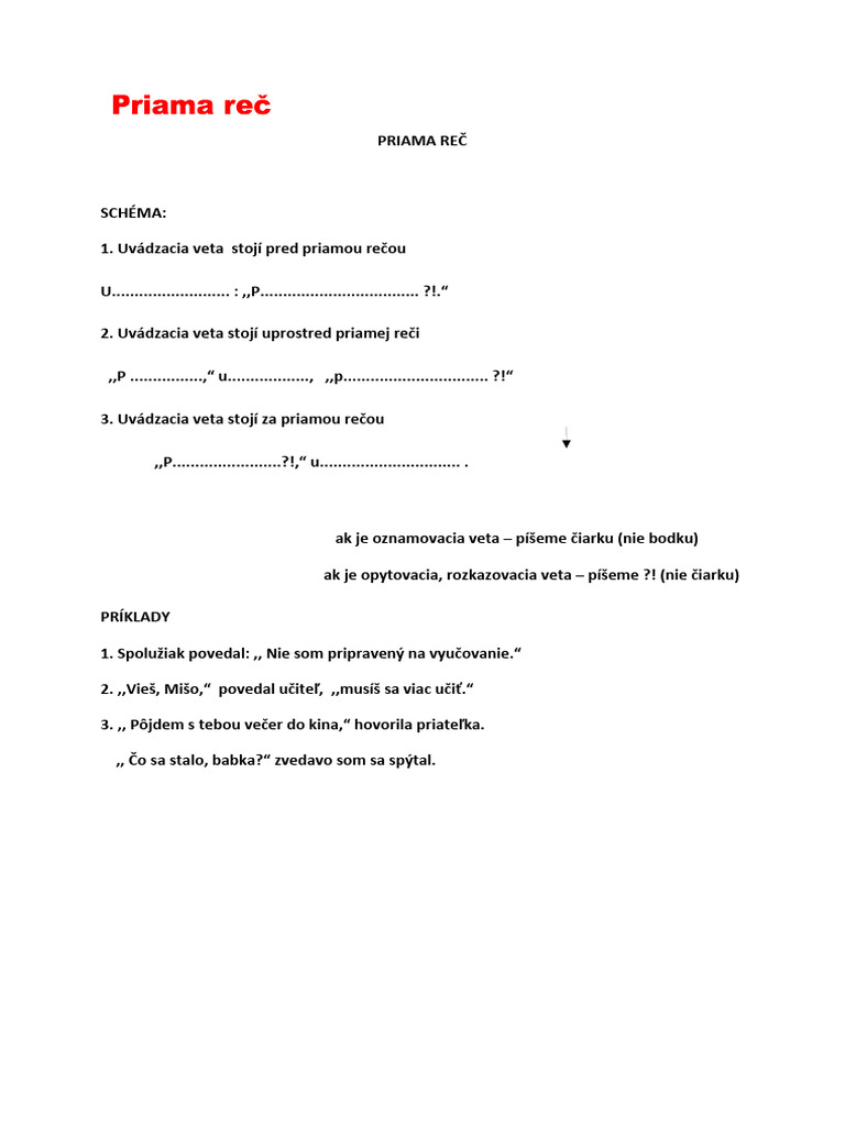 Priama Reč PL | PDF