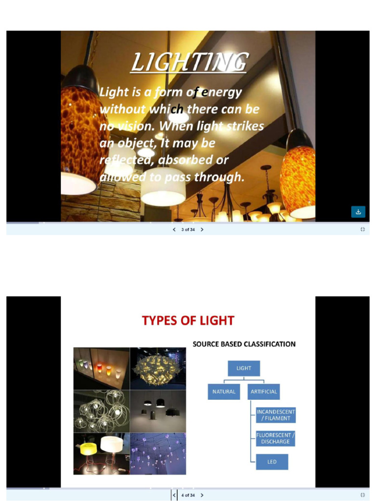 Lighting Types and Fixtures | PDF
