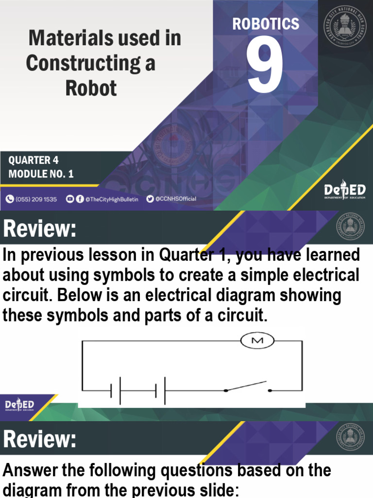 Q4 Wk1 Materials in Robot Construction | PDF