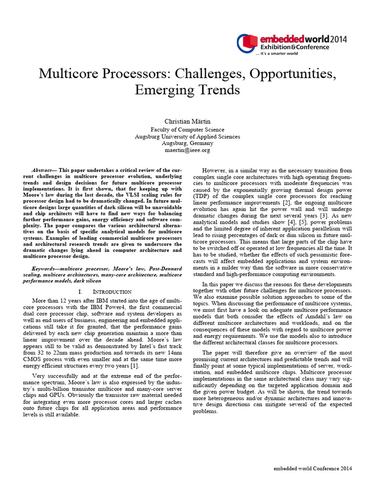Multicore Embeddedfinal Revised | Download Free PDF | Multi Core Processor | Integrated Circuit