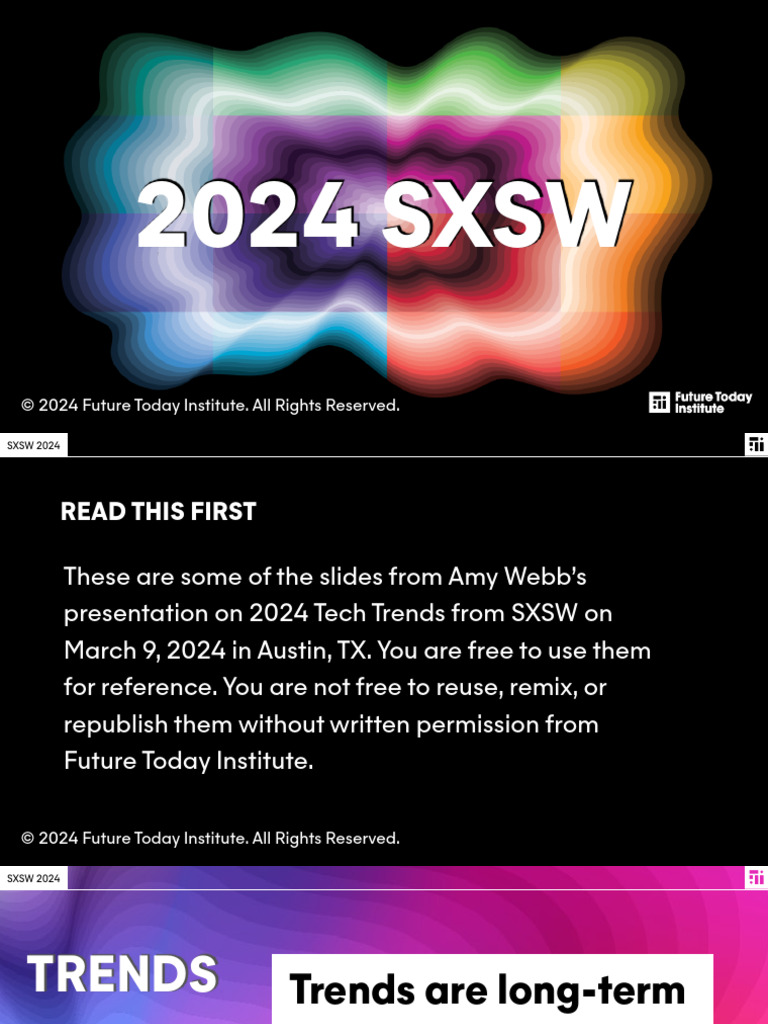SXSW 2024 Tech Trends Overview | PDF | Artificial Intelligence | Intelligence (AI) & Semantics