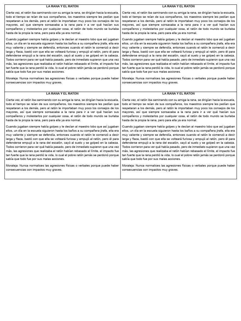 La Rana y El Ratón | PDF