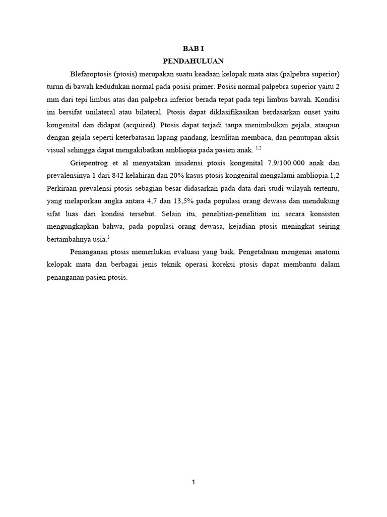 Penanganan dan Epidemiologi Blefaroptosis | PDF