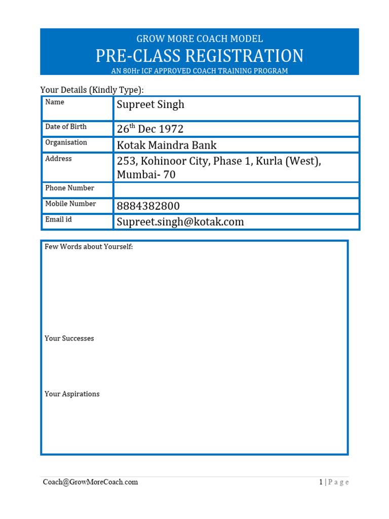 Grow More Coach Model Pdf Career Growth