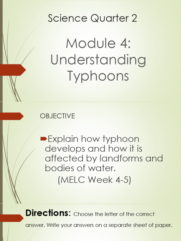 Science Quarter 2 Understanding Typhoon | PDF | Tropical Cyclones | Natural Hazards