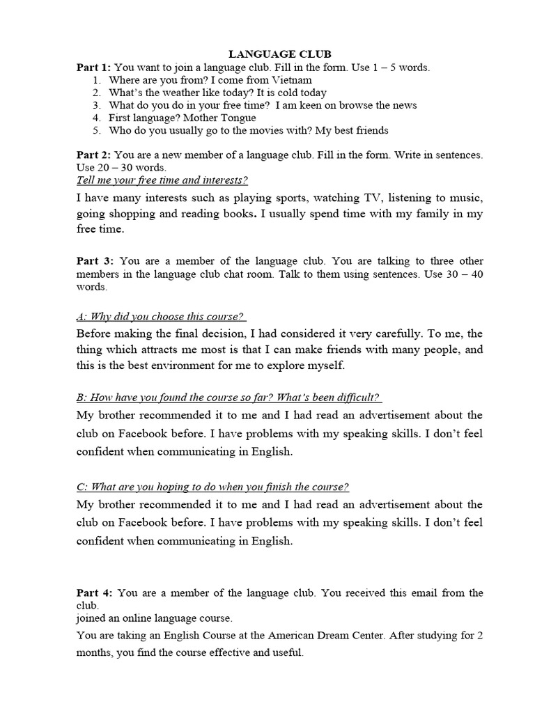 Language-Club | PDF | Foreign Language | Human Communication