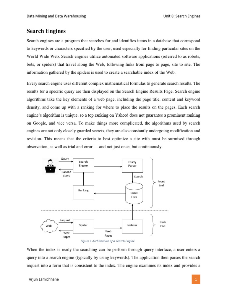 Unit 8_Search Engines | PDF | Search Engine Optimization | Search Engine Indexing