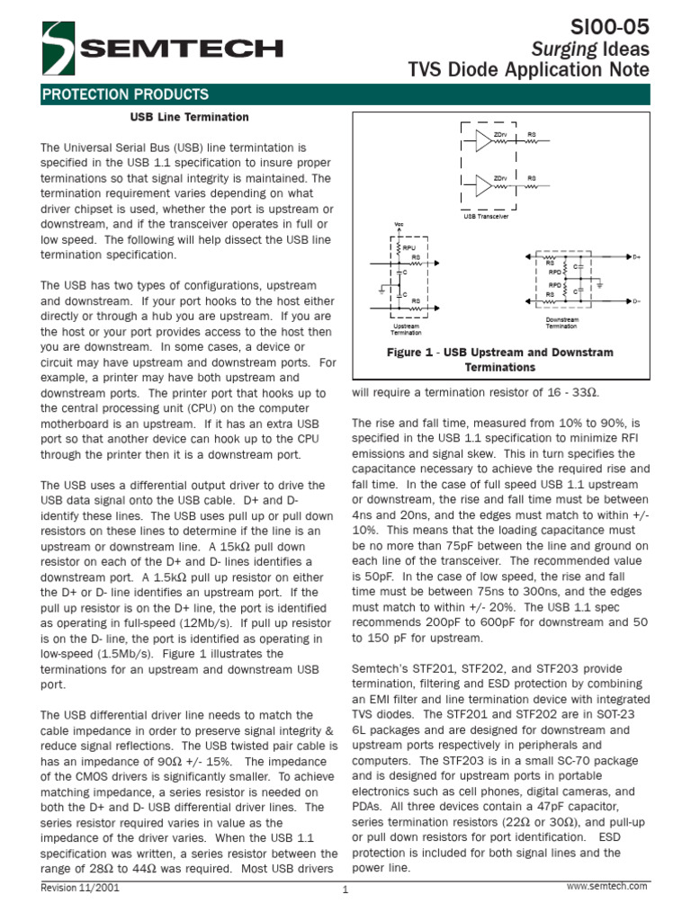 04 UBS Upstream Downstream Terminations | PDF | Usb | Electrical Impedance