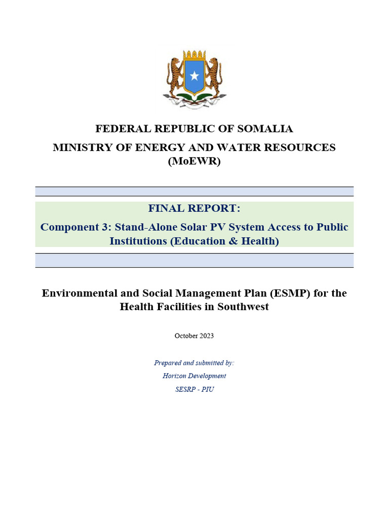 ESMP Health Southwest - 20.11 | PDF | Photovoltaics | Solar Power