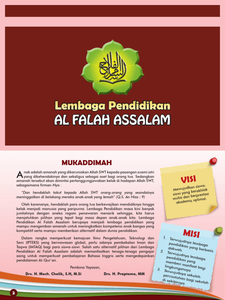 2023-2024 Brosur Al Falah Assalam | PDF