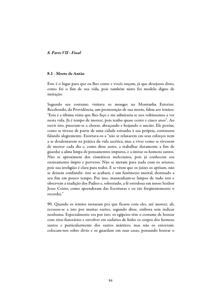 Morte e Legado de Santo Antão | PDF | Jesus | O Reino de Deus