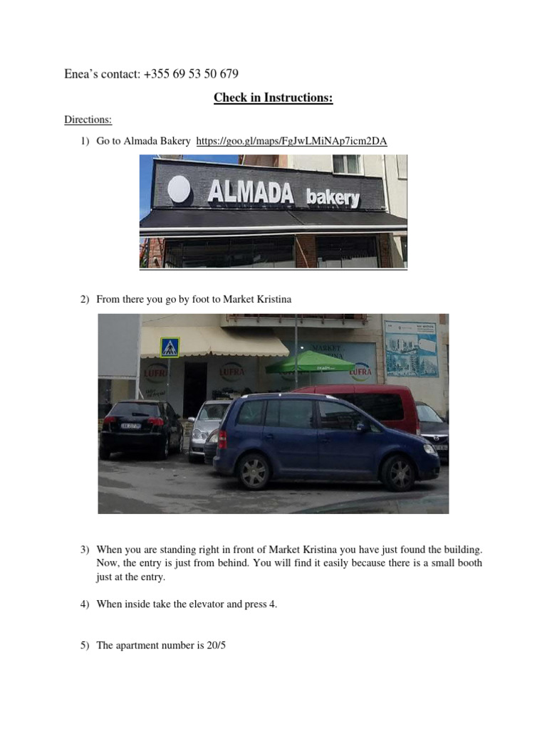 Check in Instructions | PDF