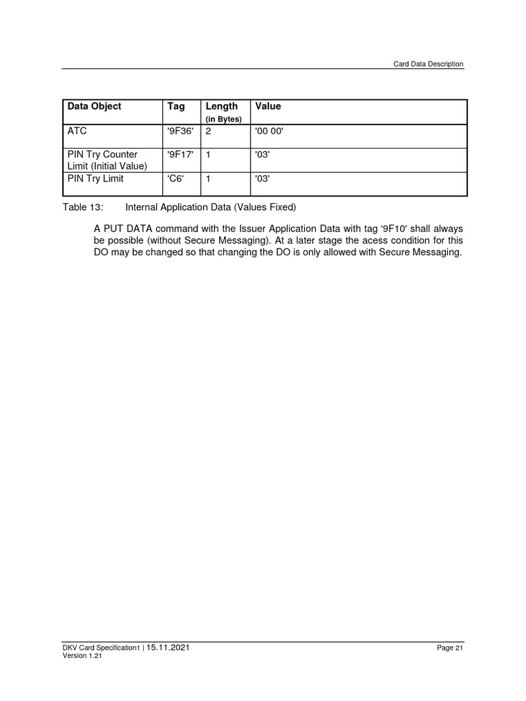 DKV Card Specification - V - 1 - 21-3 | PDF | Personal Identification ...