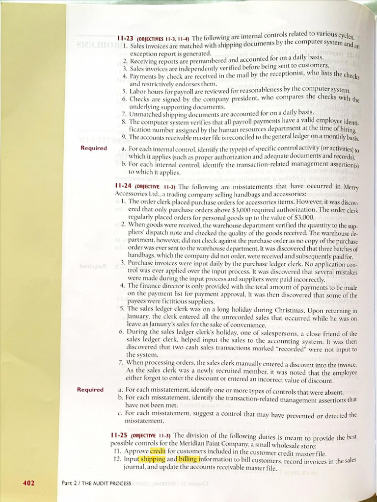 Internal Controls - Group Assignment | Download Free PDF | Sales | Accounts Payable