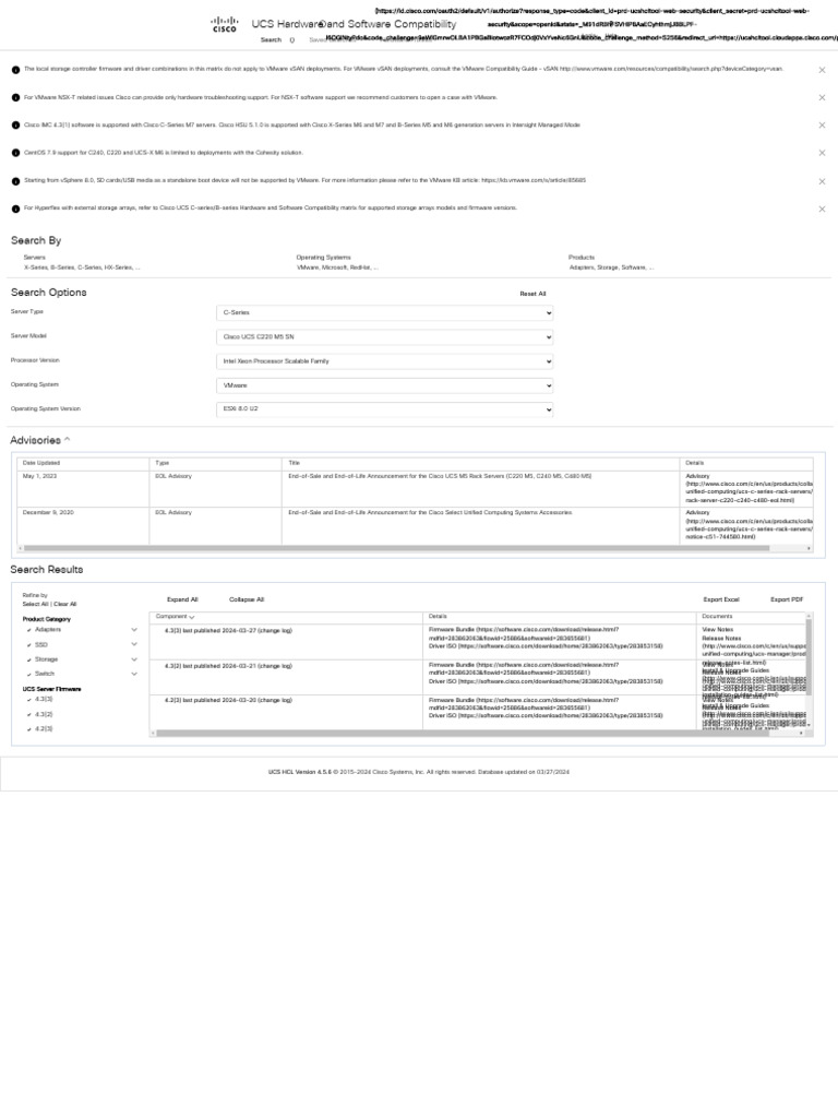 Cisco UCS Hardware Compatibility Guide | PDF | V Mware | Operating System