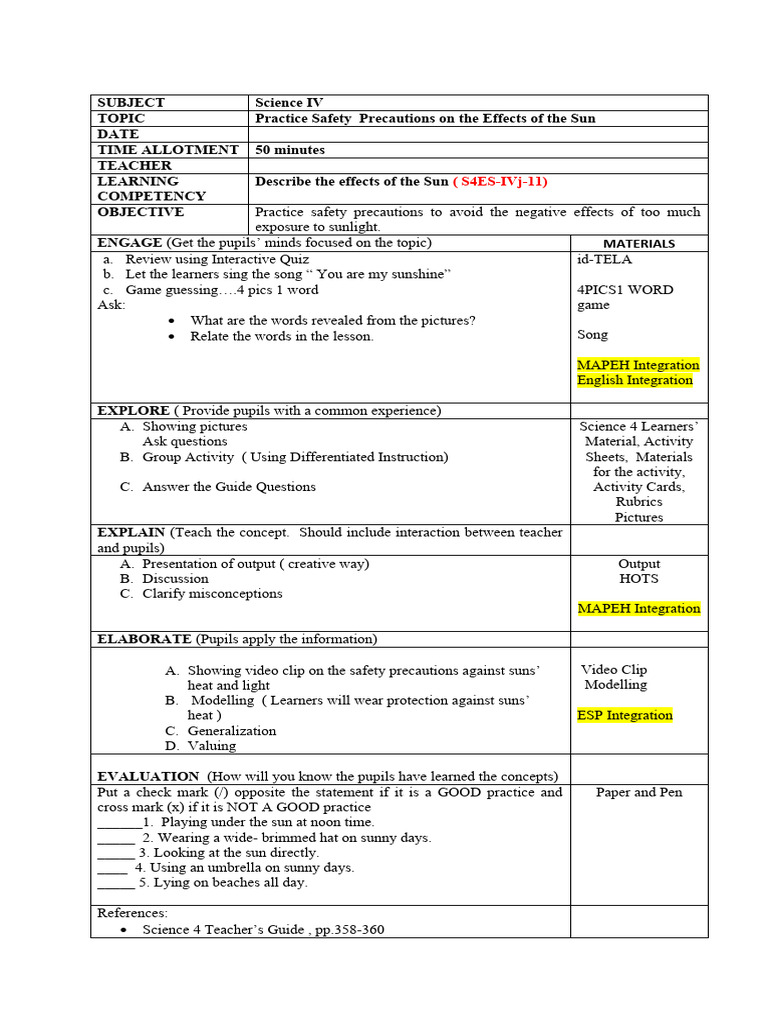 DLP Science 4 | PDF | Learning | Differentiated Instruction