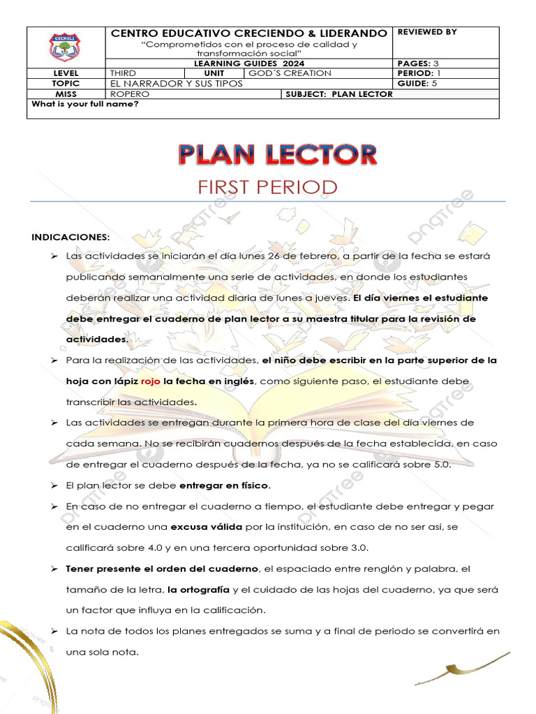 PLAN LECTOR | PDF | Narración