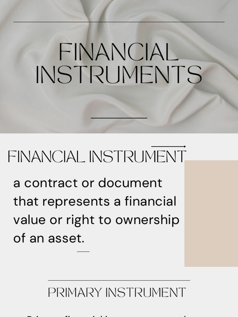 FINANCIAL INSTRUMENT Merged | PDF | Derivative (Finance) | Futures Contract