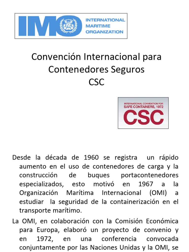 International Convention For Safe Containers CSC | PDF | aduana
