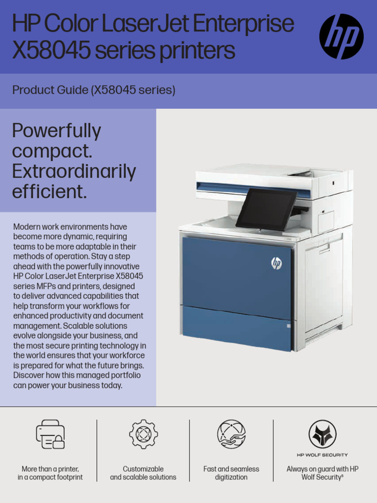 Product Brochure HP X58045 | PDF | Image Scanner | Printer (Computing)