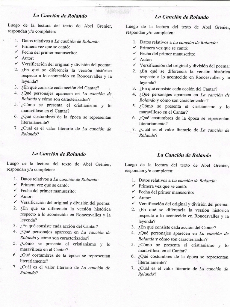 La Cancion de Rolando | PDF