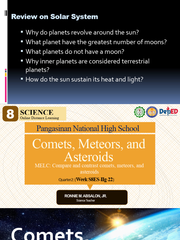 Q2 Lesson 3 Other Members of the Solar System a | PDF | Comet | Meteoroid