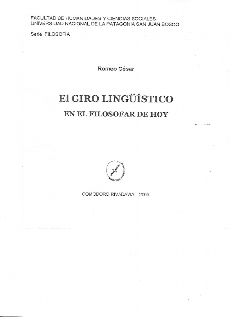 El Giro Linguistico Romeo Cesar | PDF