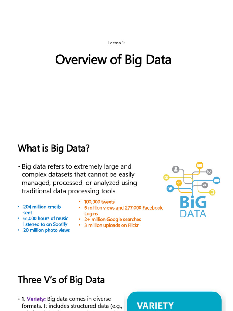 Lesson 1 Overview of Big Data | PDF